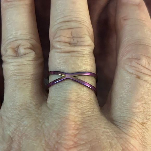 Source Unknown | Jewelry | Unbranded Metallic Cross Banded Oil Slick ...